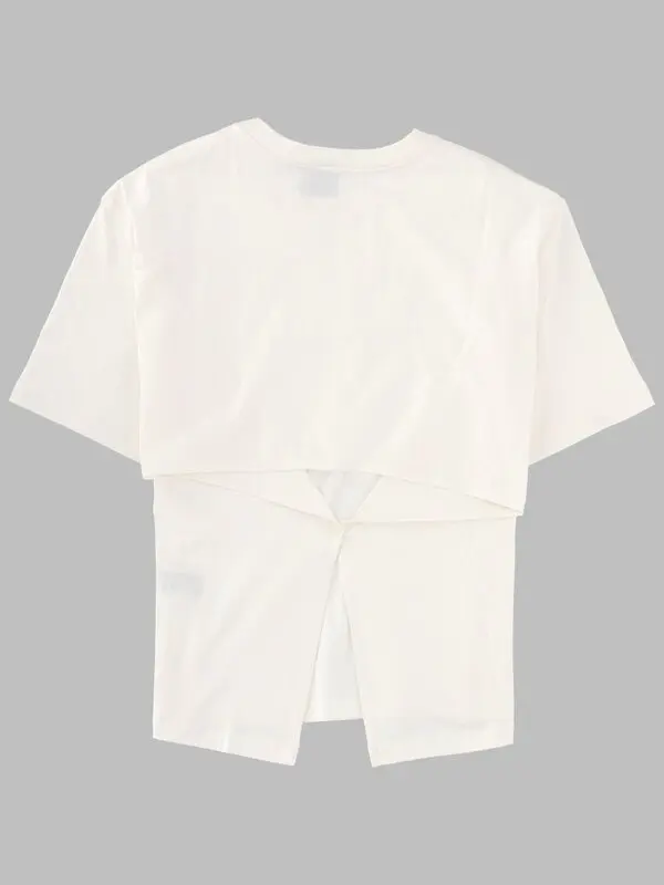 NUDE Cotton T-shirt With Button Detail