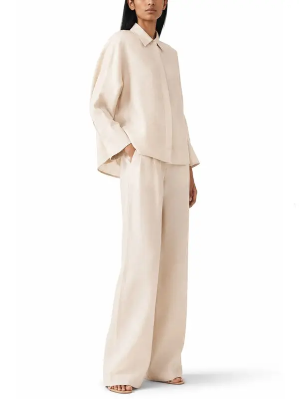 Fabiana Filippi Cropped Linen Shirt