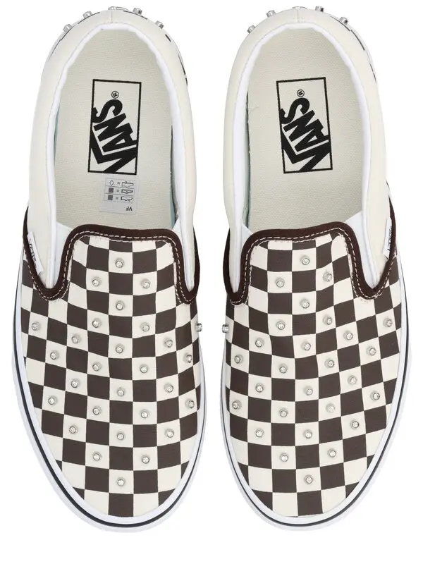 VANS Classic Slip-on Sneakers With Studded Checkerboard Pattern