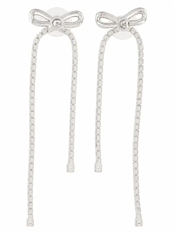 SELF-PORTRAIT Bow & Crystal Dangle Earrings