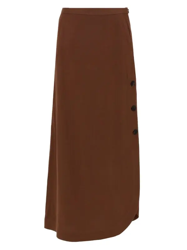 Max Mara Viscose And Linen Canvas Skirt