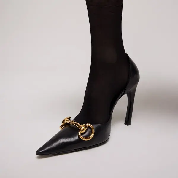 Gucci Boulevard Leather Horsebit Pumps