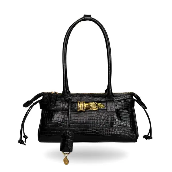 INDIGOLUSH The East West Gilded Lure Handbag - Black