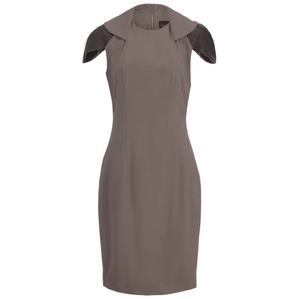 Layo G Stretch Zip Collar Midi Dress