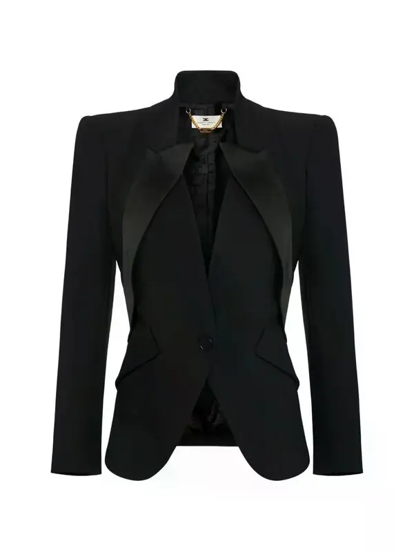 Elisabetta Franchi Single-breasted Jacket With Satin Lapels