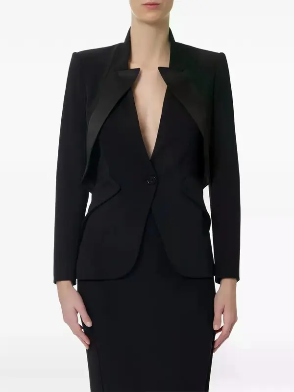 Elisabetta Franchi Single-breasted Jacket With Satin Lapels