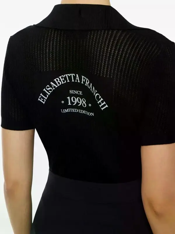 Elisabetta Franchi Ribbed Openwork T-shirt
