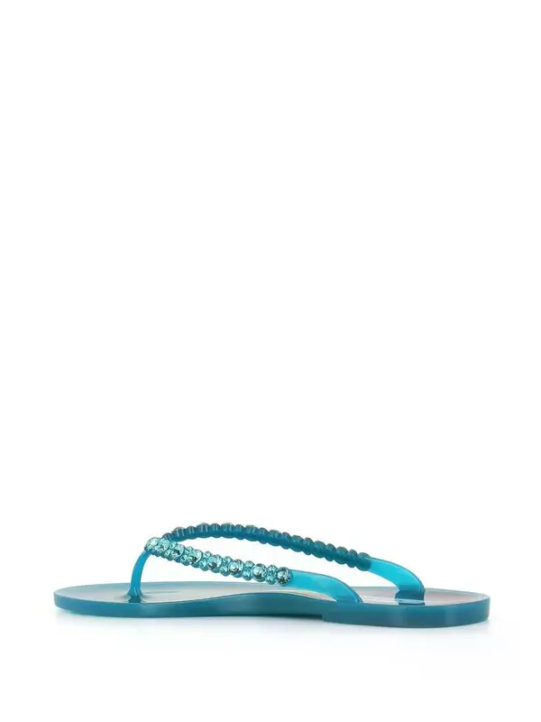 Menghi Crystal Embellished Flip-flops