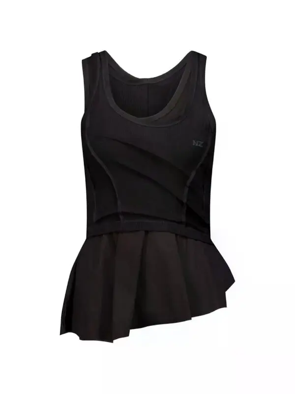 Natasha Zinko Asymmetric Peplum Hem Tank Top