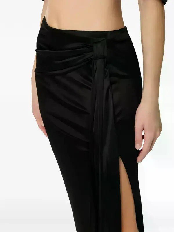 Elisabetta Franchi Draped Maxi Skirt With Side Slit