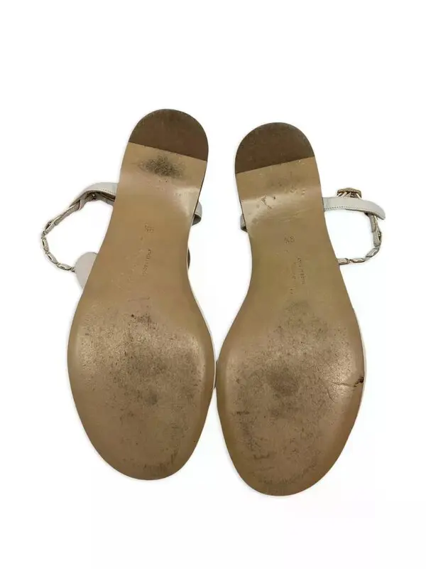 FERRAGAMO Chain-link T-strap Sandals