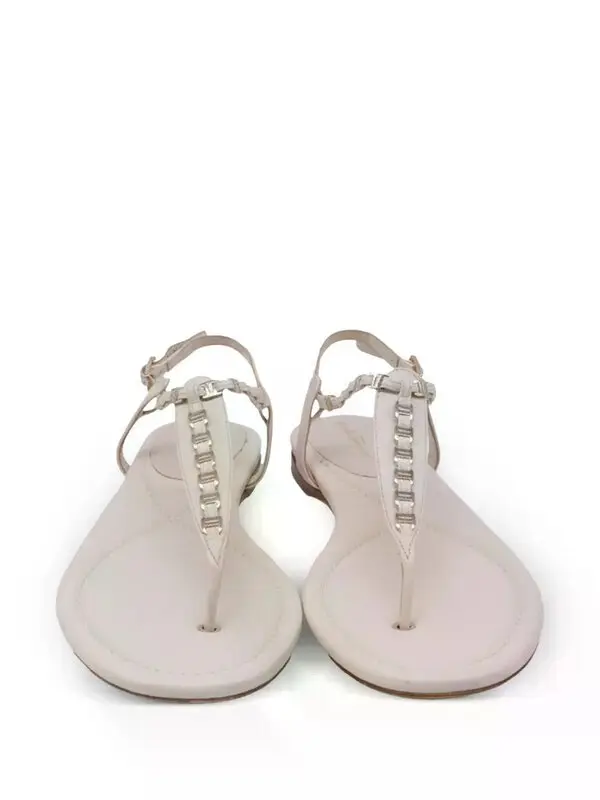 FERRAGAMO Chain-link T-strap Sandals