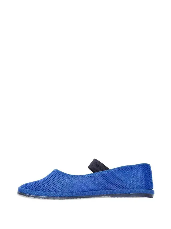 DROGHERIA CRIVELLINI Mesh Elastic-strap Ballet Flats - Blue
