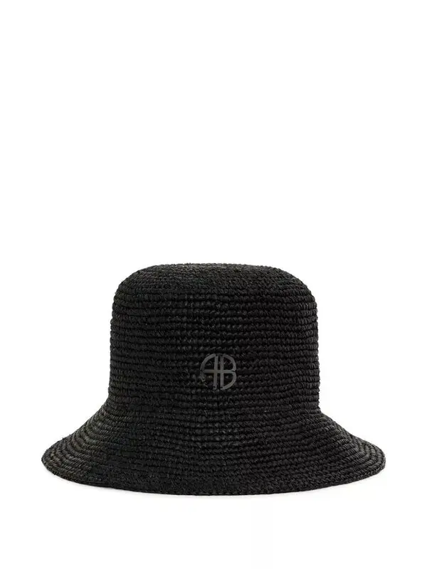 ANINE BING Cabana Raffia Bucket Hat