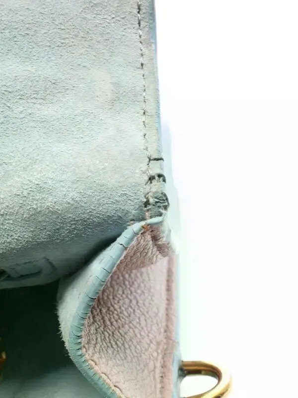 Miu Miu Madras Tote Bag - Blue