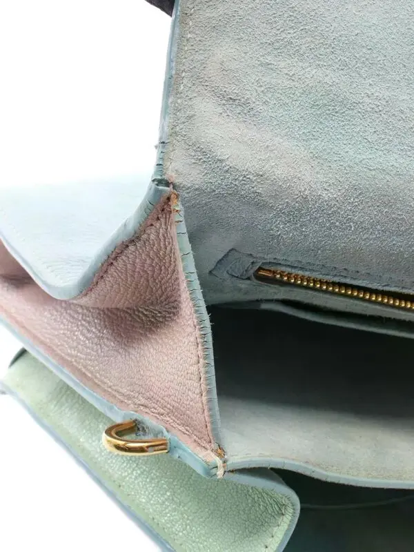Miu Miu Madras Tote Bag - Blue