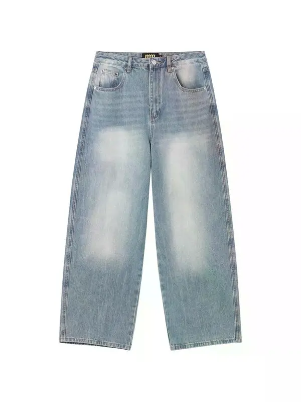 MINI CREAM Faded Wing-print Jeans