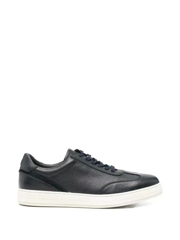 SERGIO MORETTI FIRENZE Leather Lace-up Sneakers - Blue