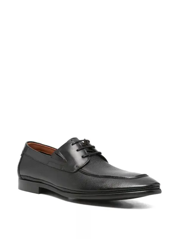 SERGIO MORETTI FIRENZE Pebbled Leather Lace-up Oxfords