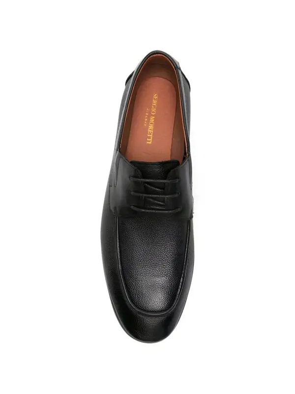 SERGIO MORETTI FIRENZE Pebbled Leather Lace-up Oxfords