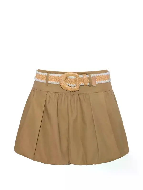 Cara Cara Belted Bubble-hem Shorts