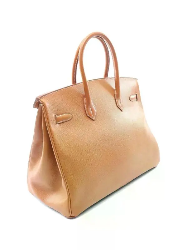 Hermès 1994 35 Birkin Courchevel-leather Tote Bag - Brown
