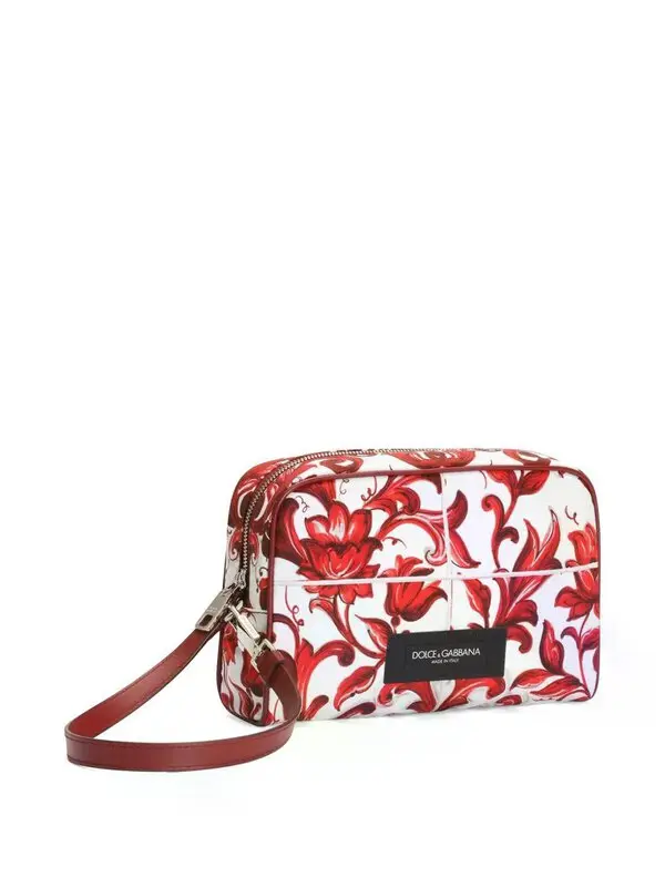 Dolce & Gabbana Majolica-print Poplin Handbag - Red
