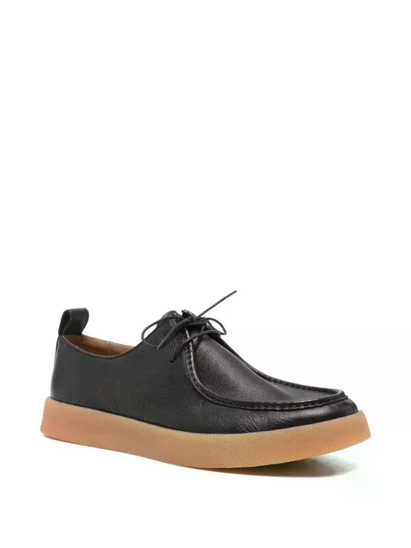 SERGIO MORETTI FIRENZE Leather Lace-up Derby Shoes - Black