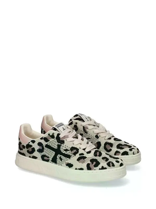 Premiata Quinnd Leopard Print Sneakers - Neutrals