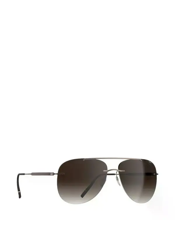 SILHOUETTE Rimless Pilot-frame Sunglasses