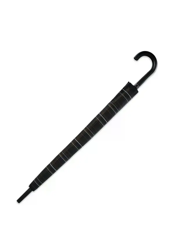 BOSS Check-pattern Curved-handle Umbrella - Black