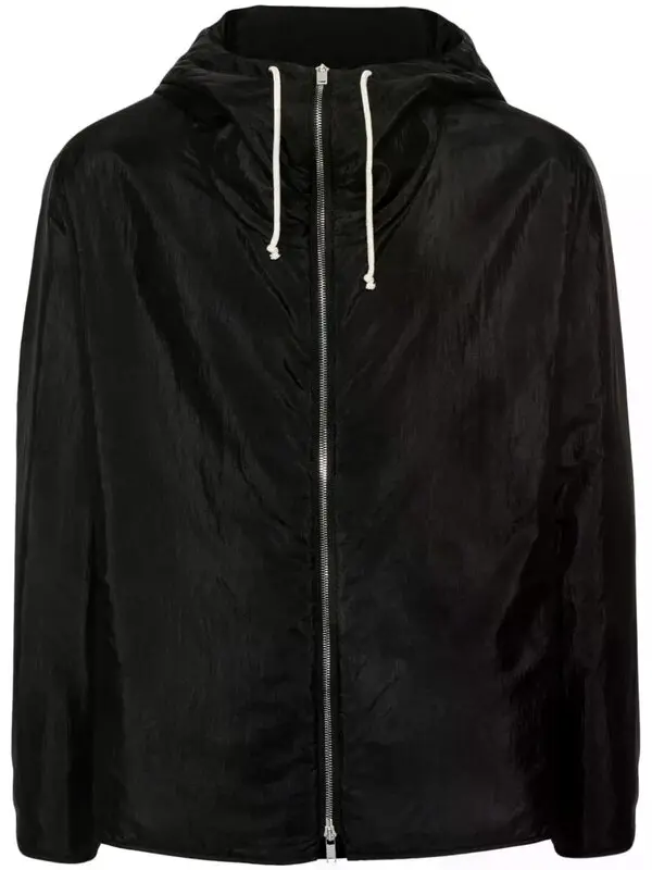 JIL SANDER Padded Hooded Jacket - Black