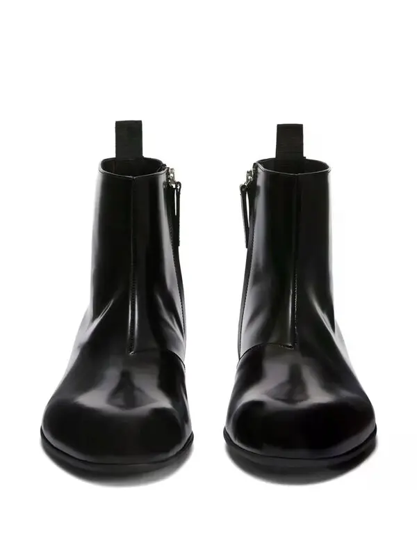 JIL SANDER Leather Ankle Boots