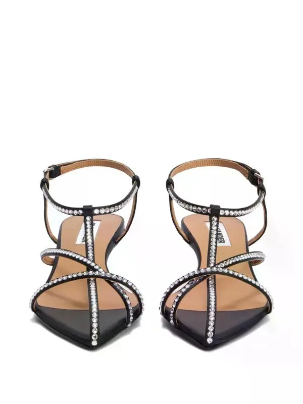 JIL SANDER Crystal-embellished Satin Sandals