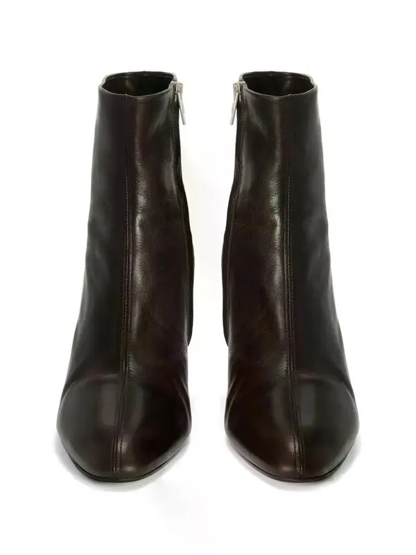 JIL SANDER Block Heel Ankle Boots - Brown