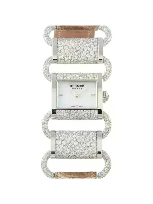Hermès Klikti Diamond 17mm Watch - White