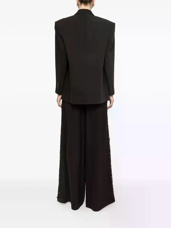 NISSA Sequin Embellished Blazer With Lace Inserts