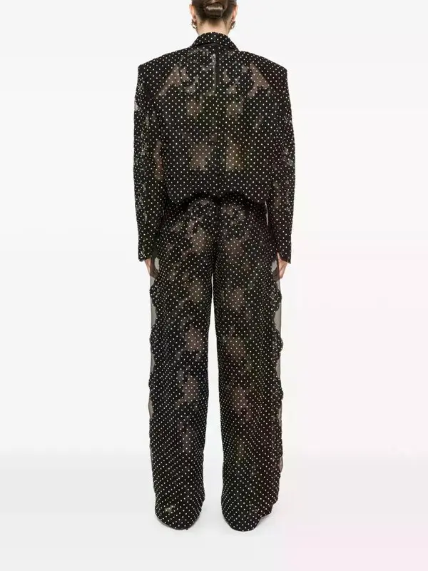 NISSA Embellished Lace Palazzo Pants