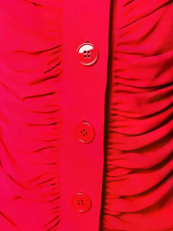 Gianfranco Ferre Ruched Blouse And Mini Skirt Set