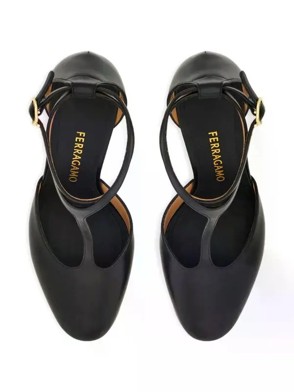 FERRAGAMO T-bar Stiletto Pumps