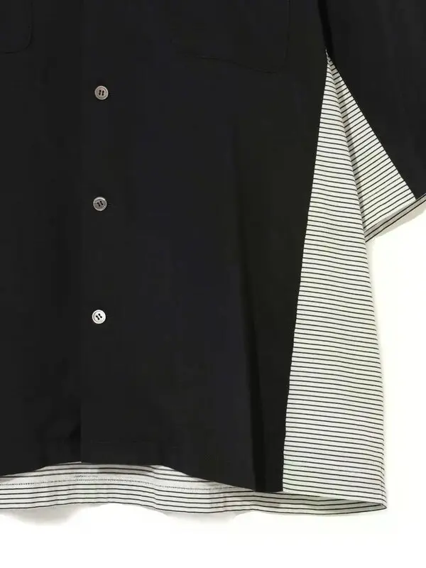 Undercover Striped Panelled Shirt