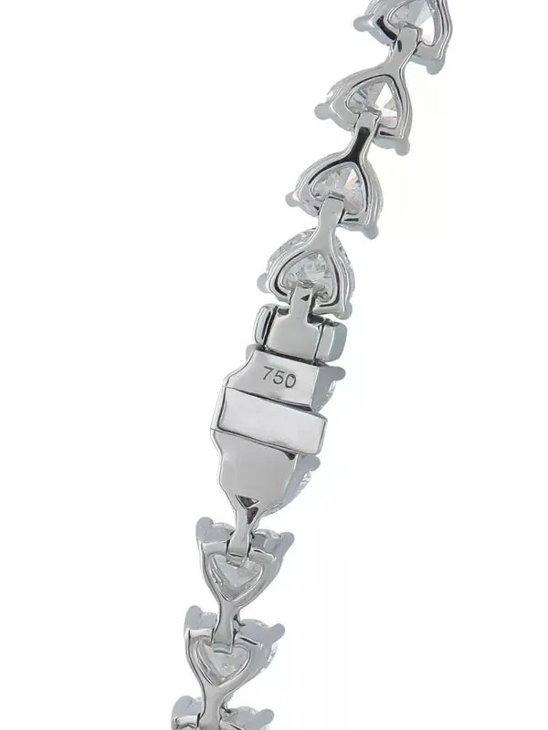LB EXCLUSIVE 18k White Gold Diamond Heart Necklace - Silver