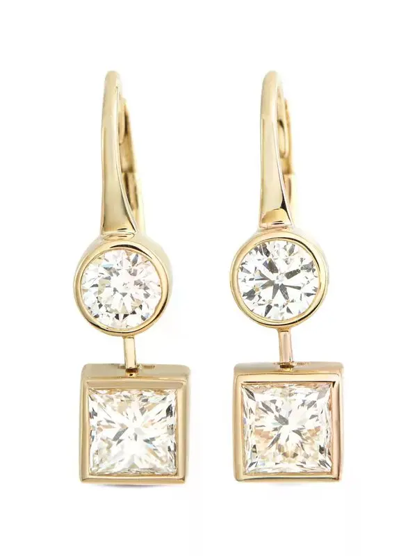 LB EXCLUSIVE 2.04 Carat Diamond Drop Earrings - Gold