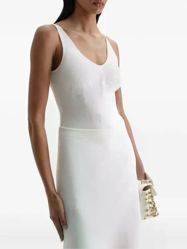 Scanlan Theodore Ribbed Knit V-neck Tank