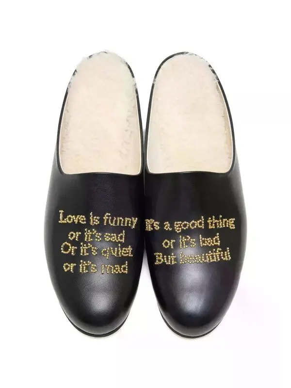 Undercover Embellished Leather Mules
