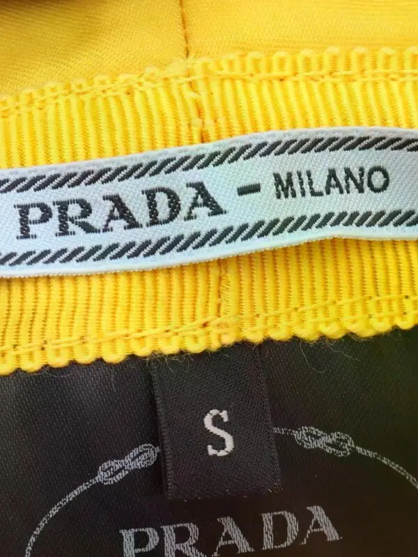 Prada Re-nylon Striped Bucket Hat - Yellow