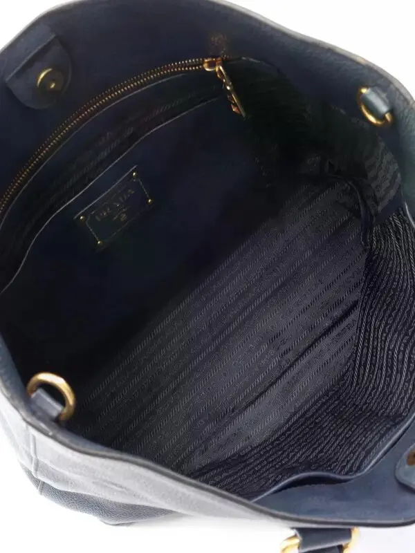 Prada Grained Leather Tote Bag