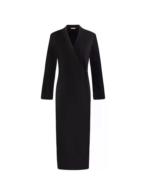 12 STOREEZ Daphne Wrap Maxi Dress - Black