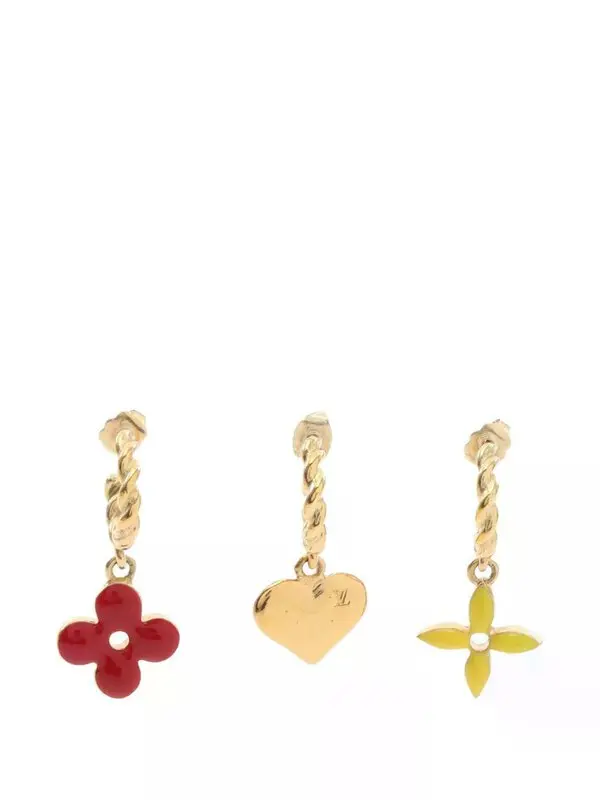 LOUIS VUITTON Monogram Sweet 3-piece Earring Set - Multicolour