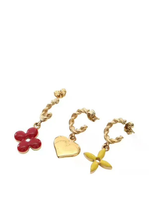 LOUIS VUITTON Monogram Sweet 3-piece Earring Set